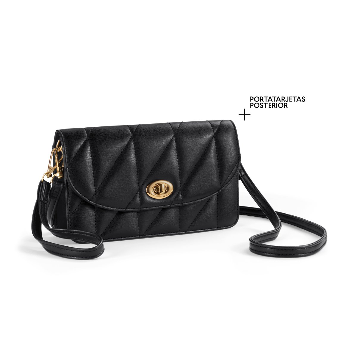 Mini Bolso para mujer Angela en tipo cuero negro | Cyzone - Cyzone Perú
